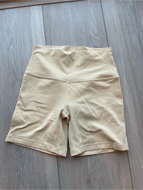 lululemon athletica | Shorts | Lululemon Highrise Yellow Bike Shorts ...